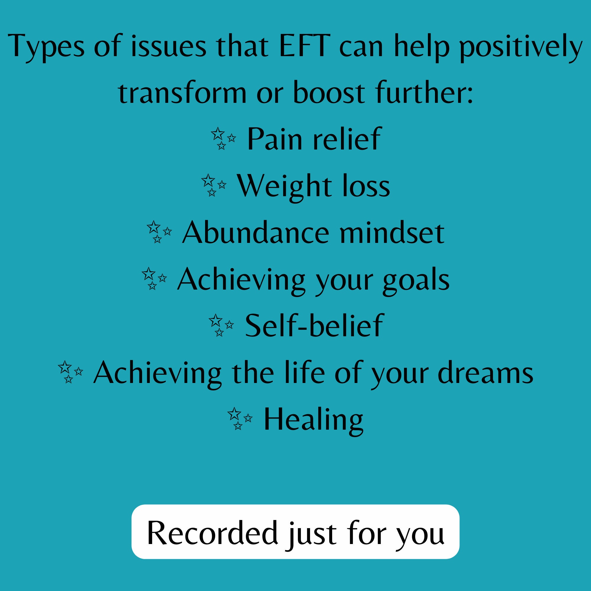 EFT Tapping Video Custom Made for You, Personalized EFT Tap Along Video ...