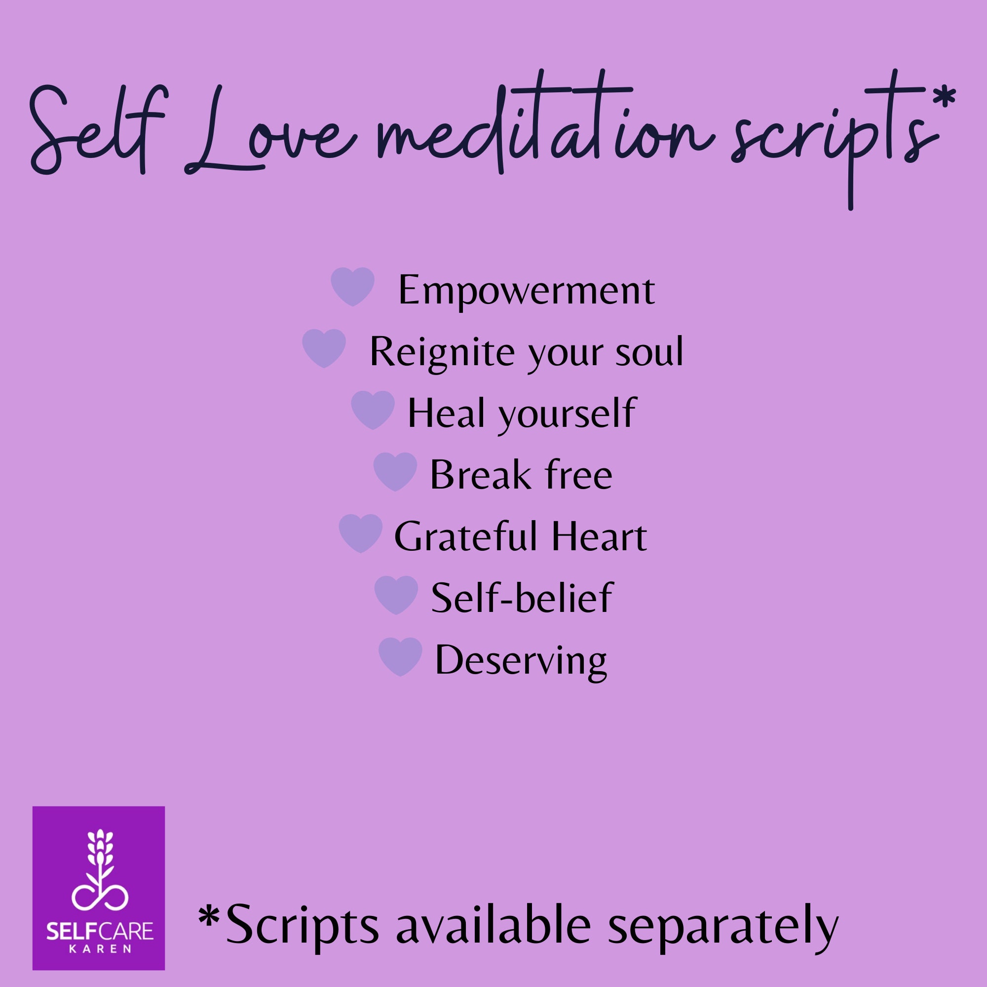 SELF LOVE Meditations, Guided Meditation Scripts Bundle, Change Your ...