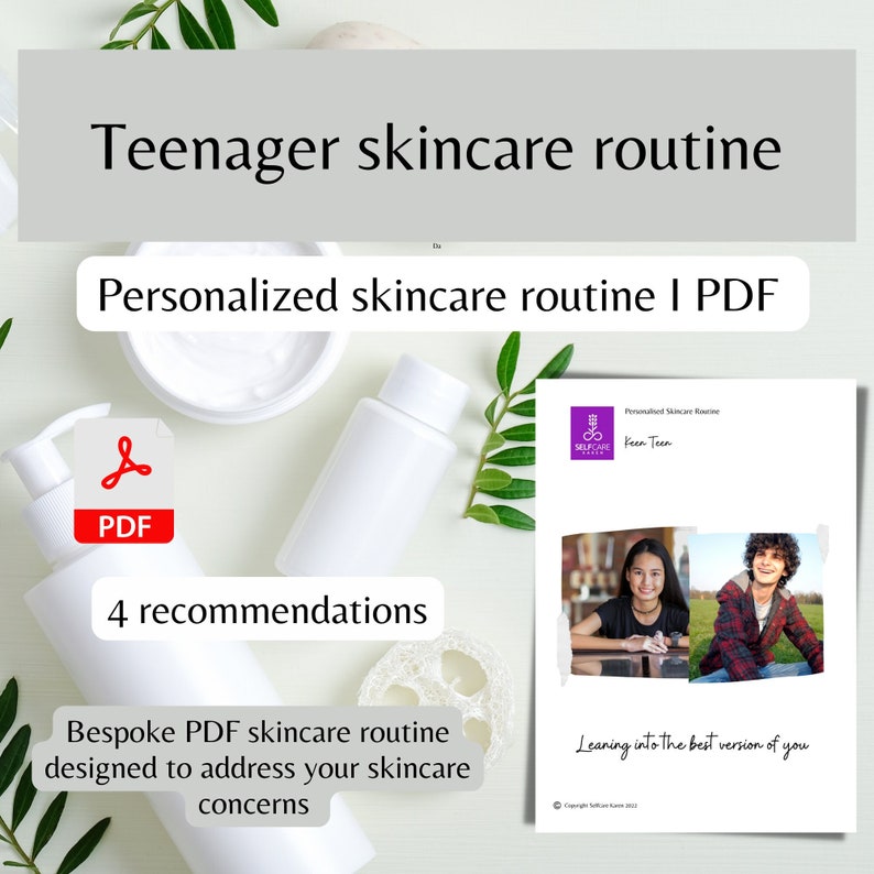 Personalized Teenage Skincare Routine, Teenage Girl Gift, Adolescent ...