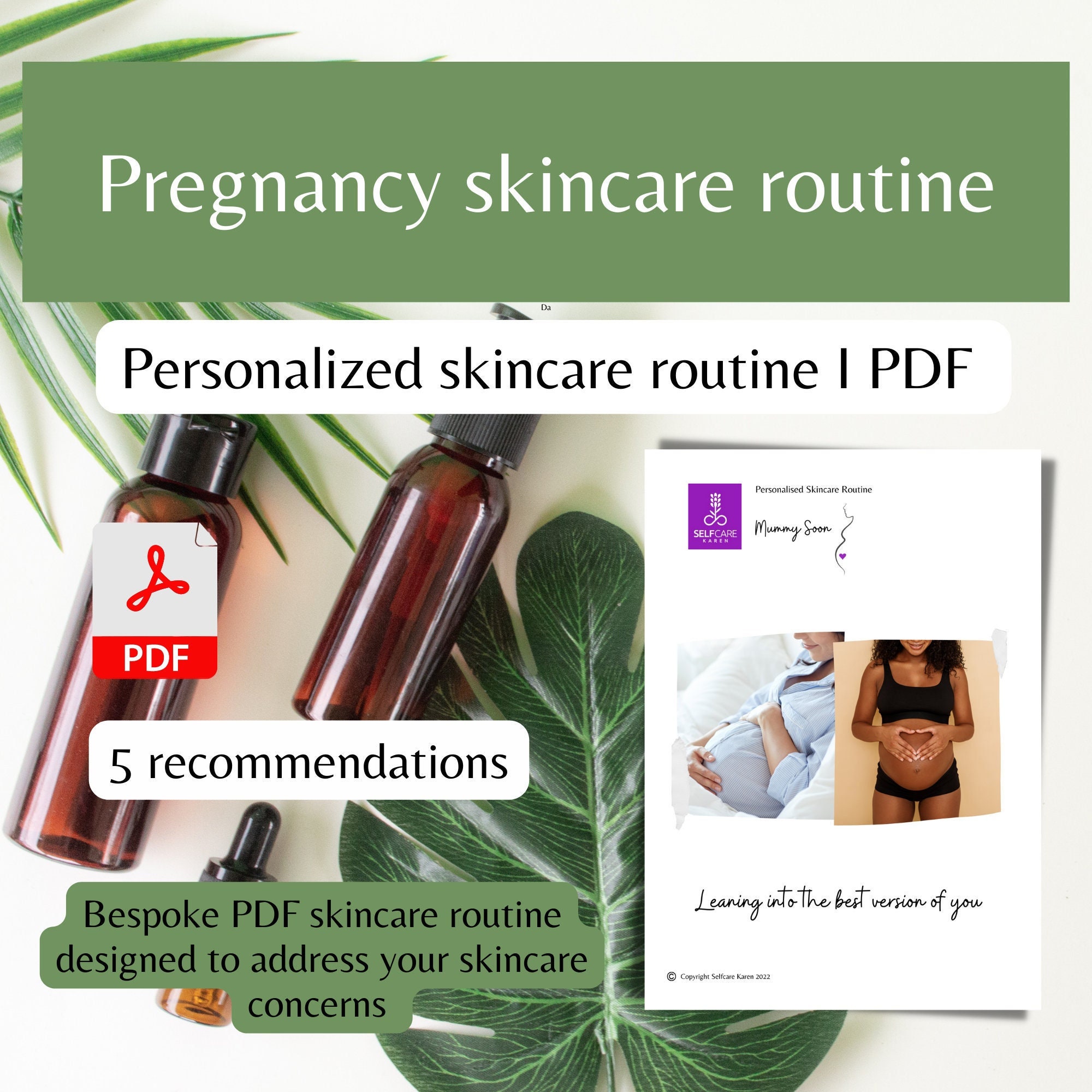 Pregnancy skincare routine personalized skincare - Etsy España