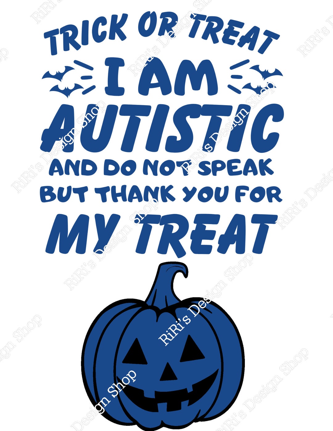 I Am Autistic and May Not Speak Trick or Treat Bag, Kids Halloween PNG ...