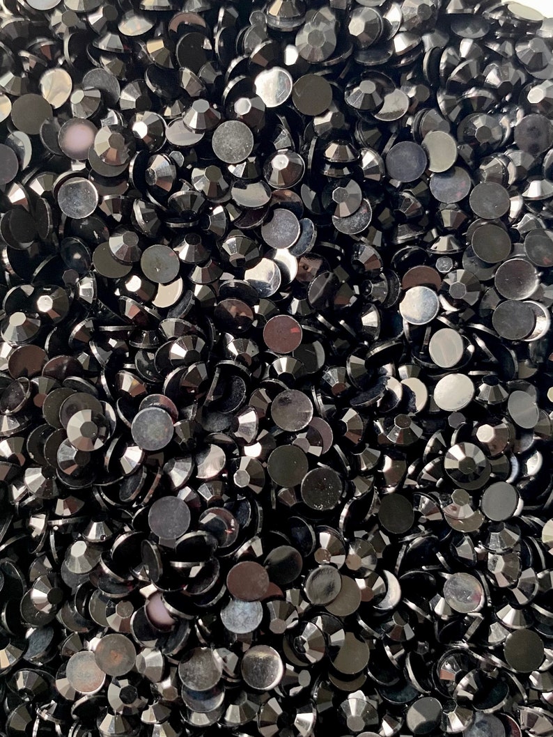 2500 Pc Black Rhinestones Jelly Rhinestones Resin - Etsy