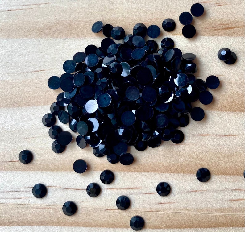 2500 Pc Black Rhinestones Jelly Rhinestones Resin - Etsy