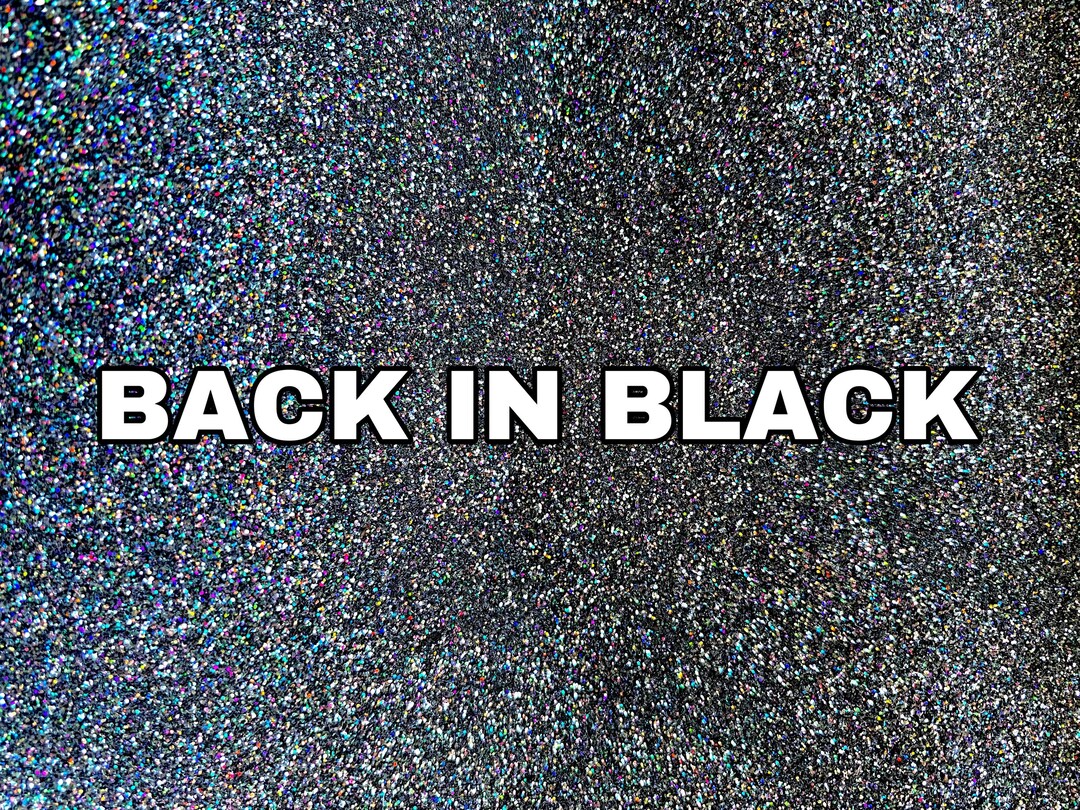 BACK IN BLACK Ultra Fine Black Holographic Glitter | Black Holographic ...