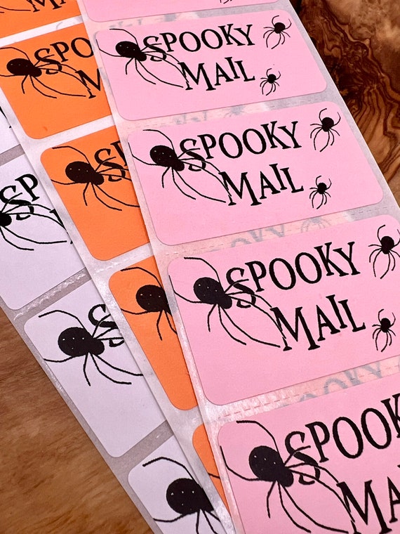 Spooky Mail Spider Halloween Thermal Packaging Stickers - Etsy