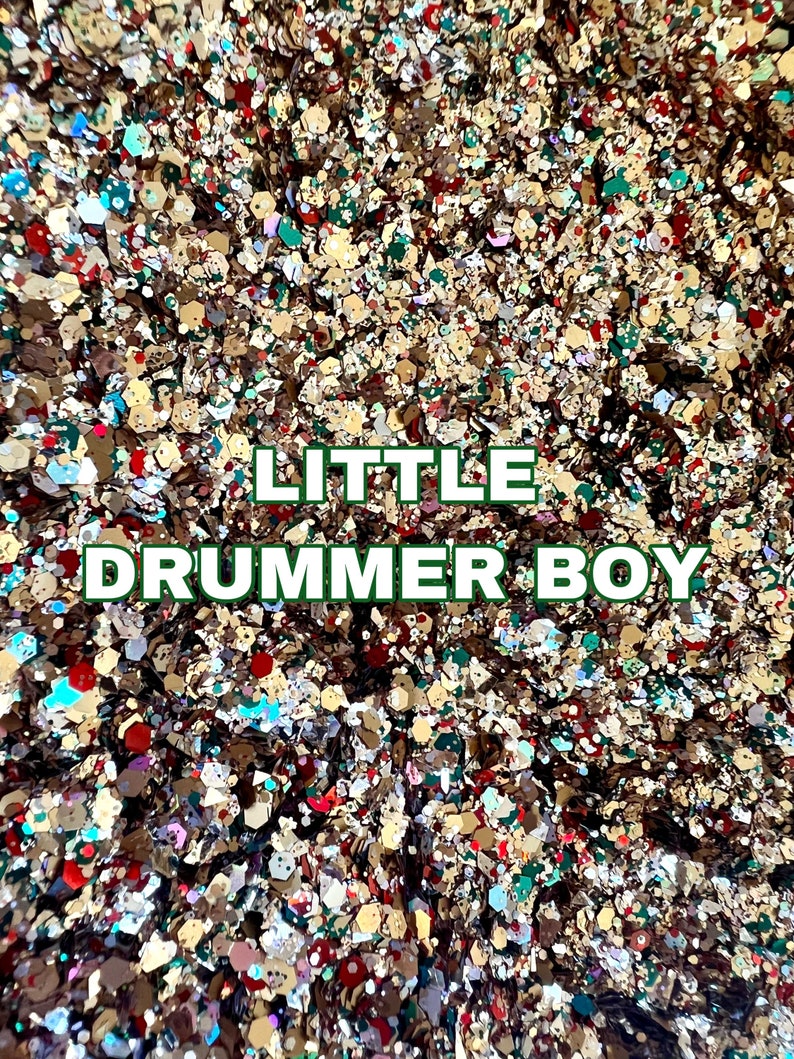 LITTLE DRUMMER BOY Custom Gold Chunky Christmas Glitter Mix | Etsy