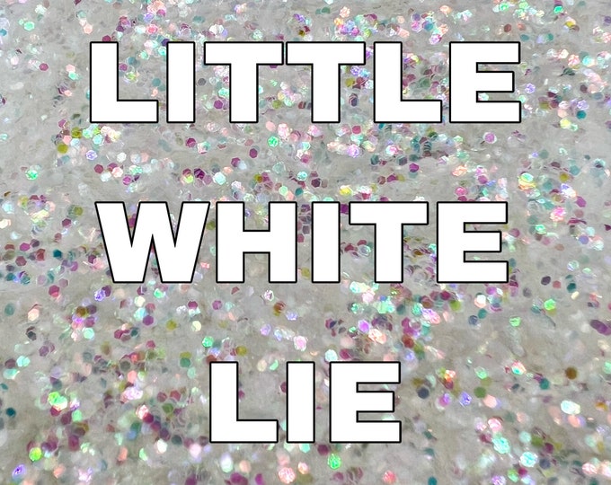 LITTLE WHITE LIE White Transparent Opal Mini Chunk Glitter | Opal ...