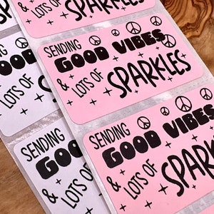 Good Vibes Thermal Packaging Stickers | Waterproof Packaging Stickers ...