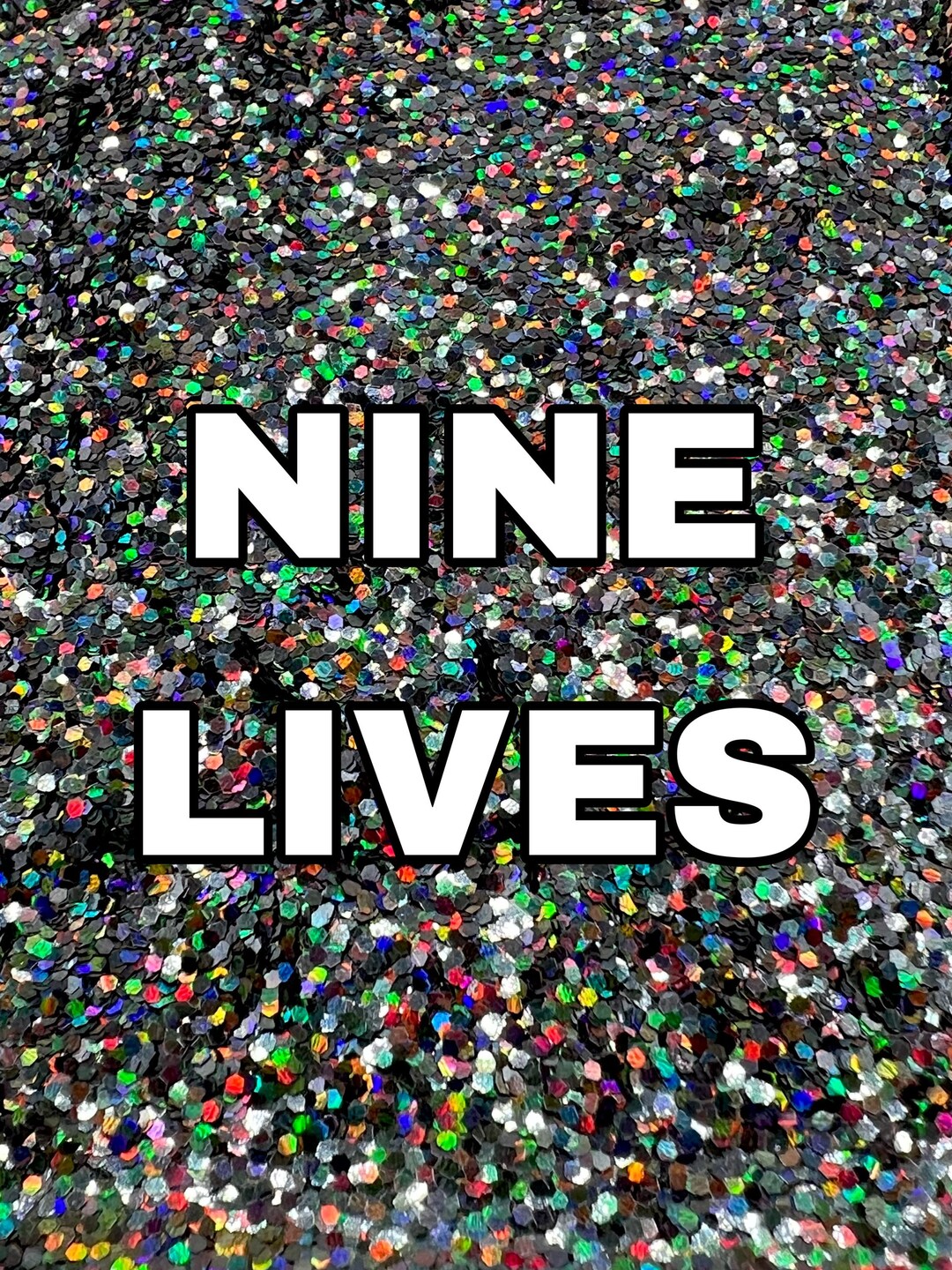 NINE LIVES Black Holographic Mini Chunk Glitter | Mini Chunk Glitter ...