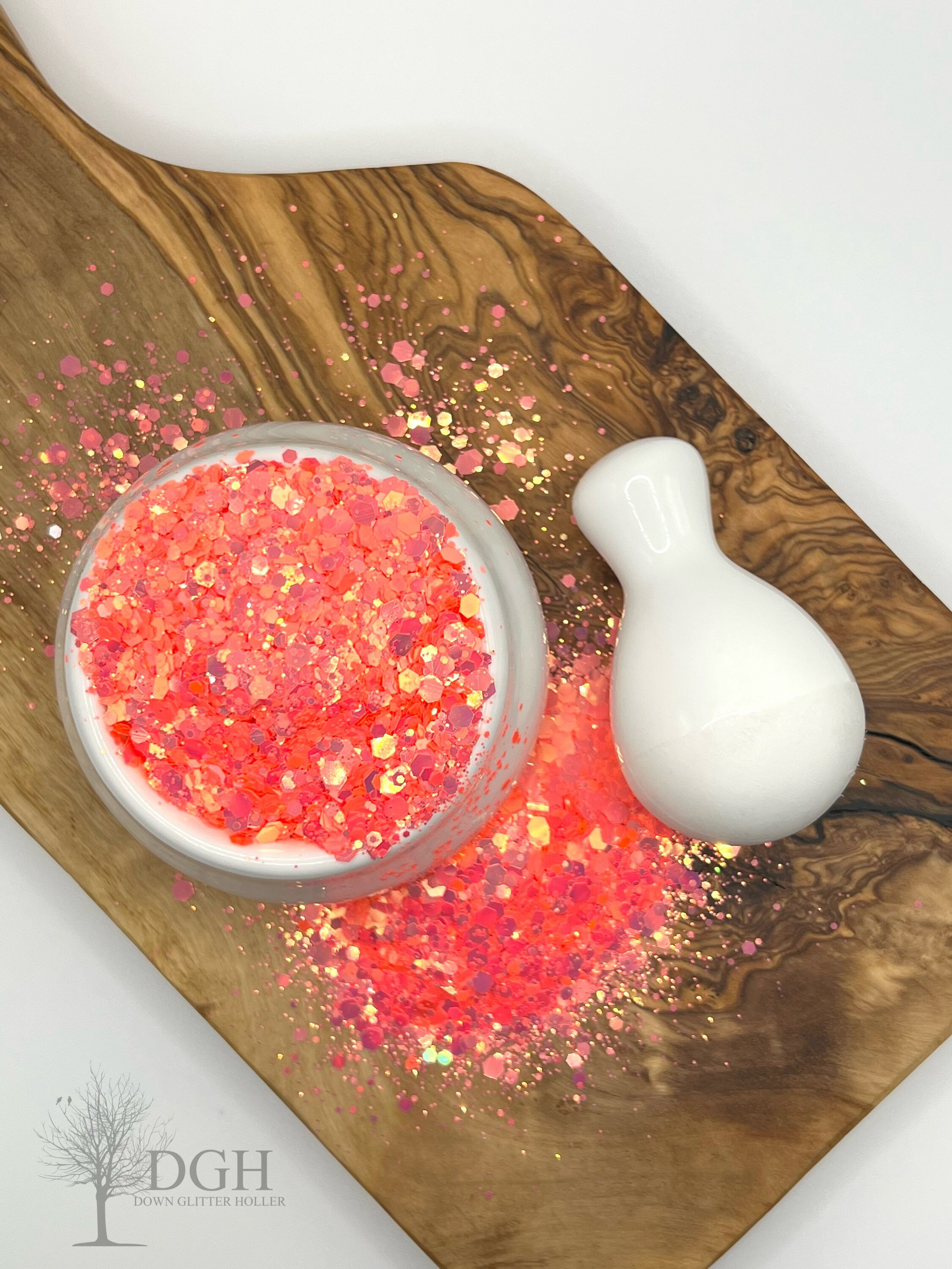 GOOD TAN Hot Coral Chunky Glitter Mix Opal Shifting Glitter | Etsy