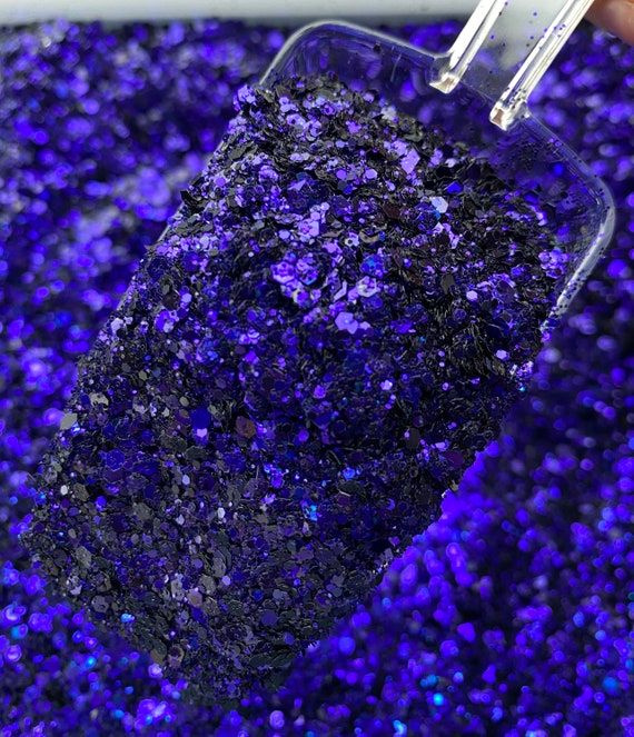 VOODOO Dark Blue/ Purple Chunky Glitter Mix Chunky Glitter | Etsy