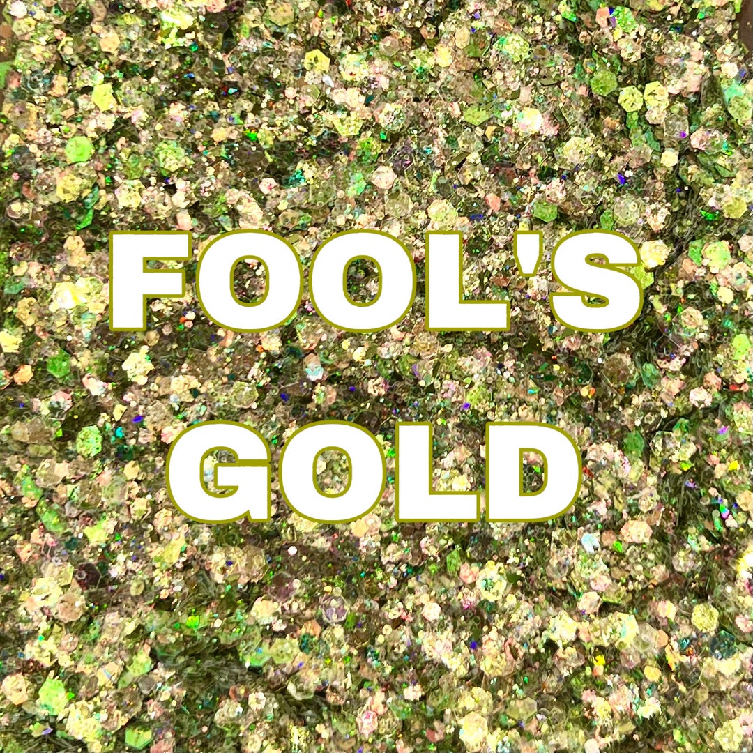 FOOLS GOLD Iridescent Green Chunky Glitter Mix | Chunky Glitter Mix ...