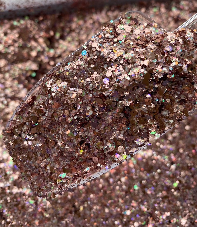 AMYTIME Rose Gold Holographic Chunky Glitter Mix Rose Gold - Etsy