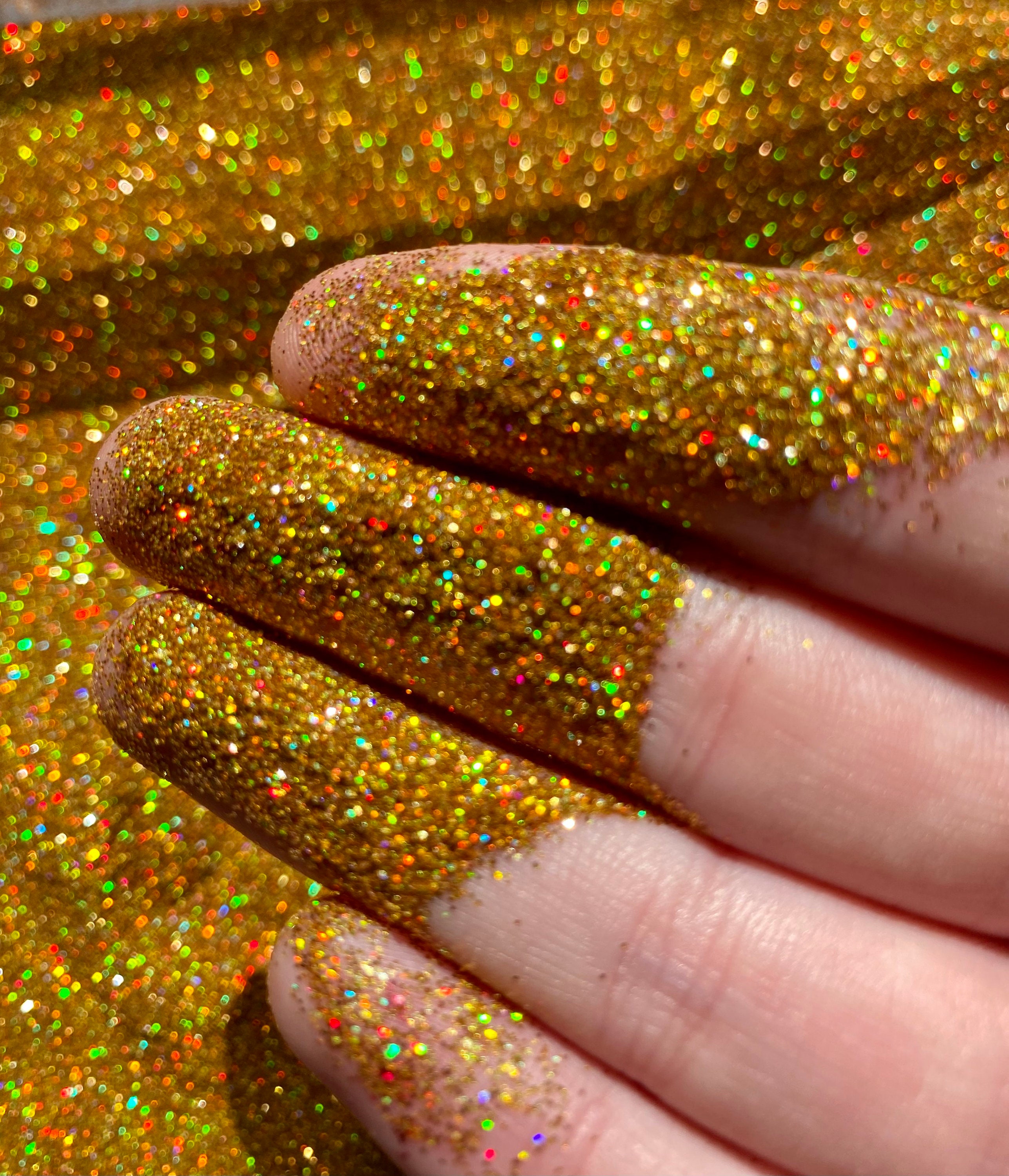 HONEY HOLE Ultra Fine Gold Holographic Glitter Fine Gold - Etsy