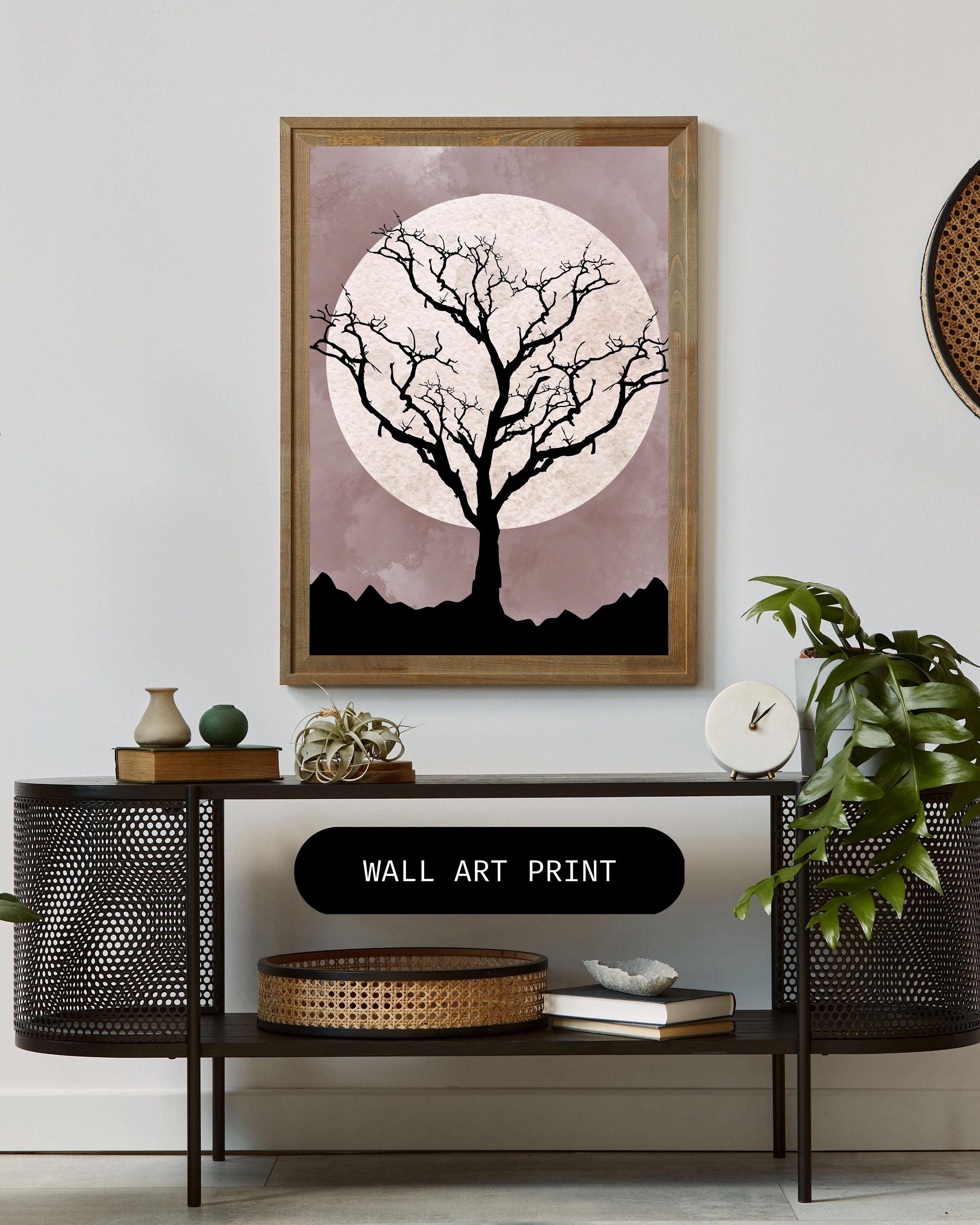Moon & Oak Whimsigoth Art Print | Printable Digital Witchy Wall Art ...