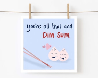 Dim Sum Pun Card - Etsy