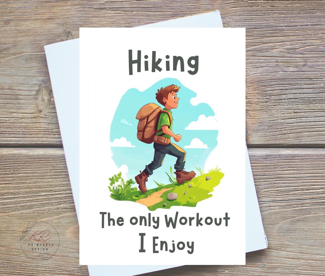 Funny Hiking Birthday Card, Hiking Lover Birthday Card, Birthday Card ...