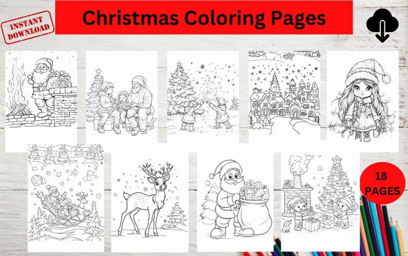 Christmas Coloring Pages, Santa Coloring, Christmas Coloring Pages for ...
