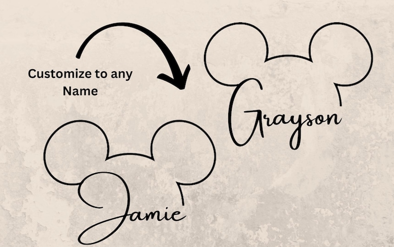 Custom Mickey Name SVG, Mickey Mouse Family Name Svg, Disney Family ...