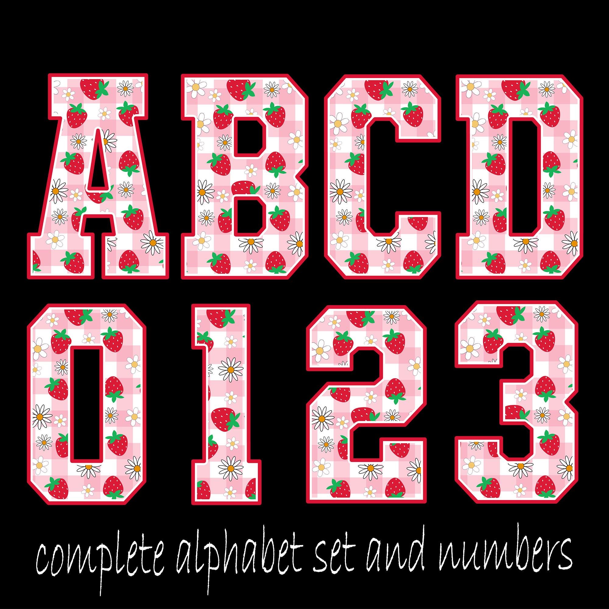 Strawberry Berry Sport Letters ,first Summer Varsity, Popular Trendy ...