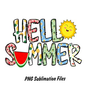 Summer Doodle Alphabet Bundle, Cute Summer Life PNG Letters ...