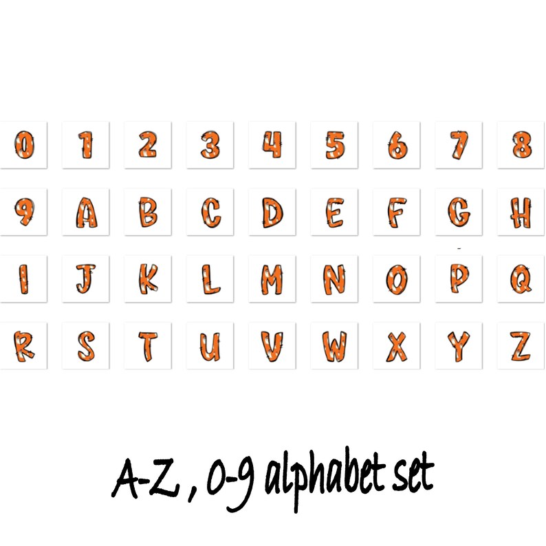 BUNDLE Halloween Alphabet PNG, Halloween Doodle, Halloween PNG Letters ...