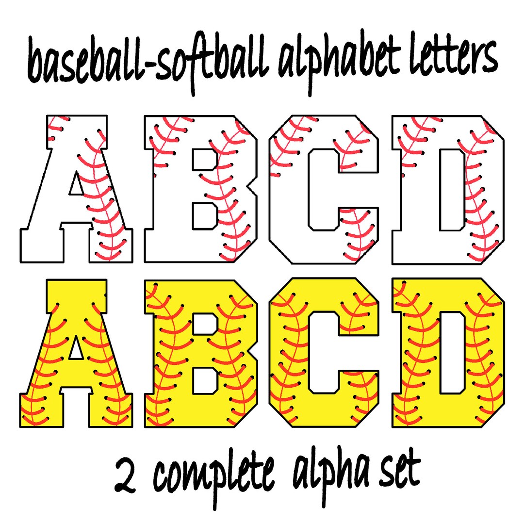Baseball Letters and Softball Letters PNG, Baseball Sports, Softball ...