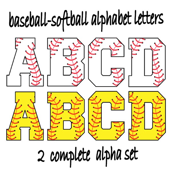 Softball Letters - Etsy