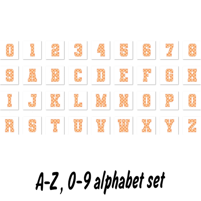 Neon Checkered Alphabet and Numbers ,checkered Pattern Alphabet Letters ...