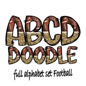 Football Alphabet Letters PNG, Football Sports Doodle Letters, Glitter ...