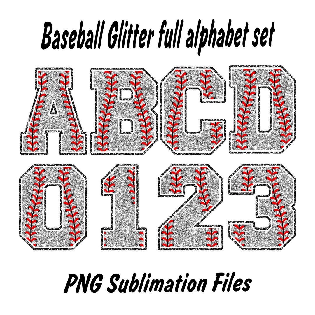 Baseball Glitter Letters PNG, Baseball Sports, Sport Alphabet Png ...