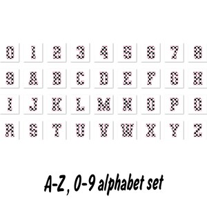 Coquette Bow Checkered Bundle Alphabet and Checkered Numbers, Retro ...