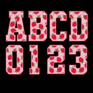 Strawberry Berry Sport Letters ,first Summer Varsity, Popular Trendy ...
