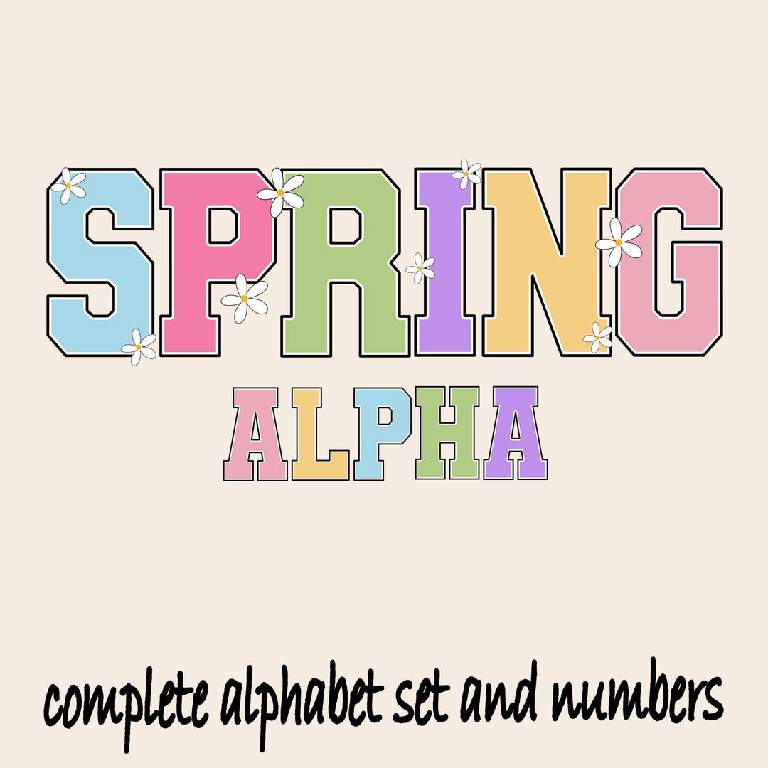 Spring Flowers Letters and Numbers PNG, Clipart, Alphabet Letters PNG ...