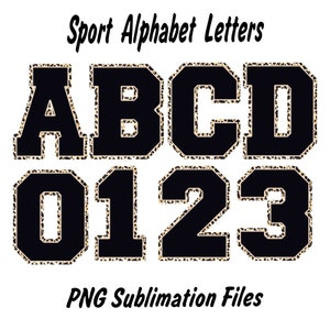 Black and Leopard Alphabet Letters and Number Set Clipart ,leopard ...