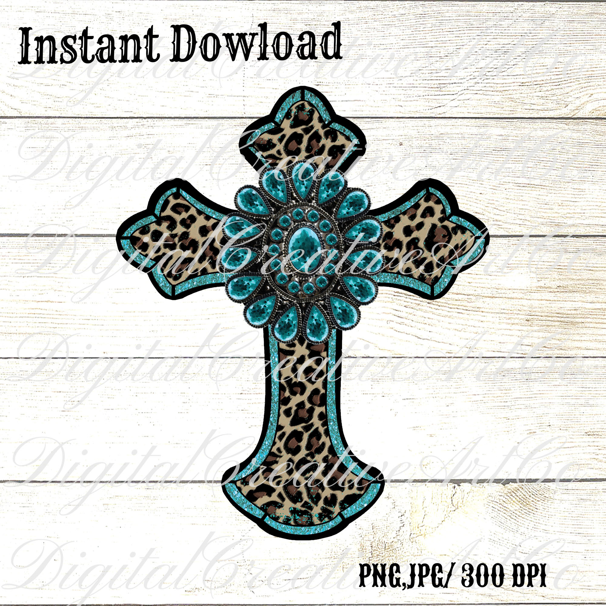Turquoise Cross Clipart