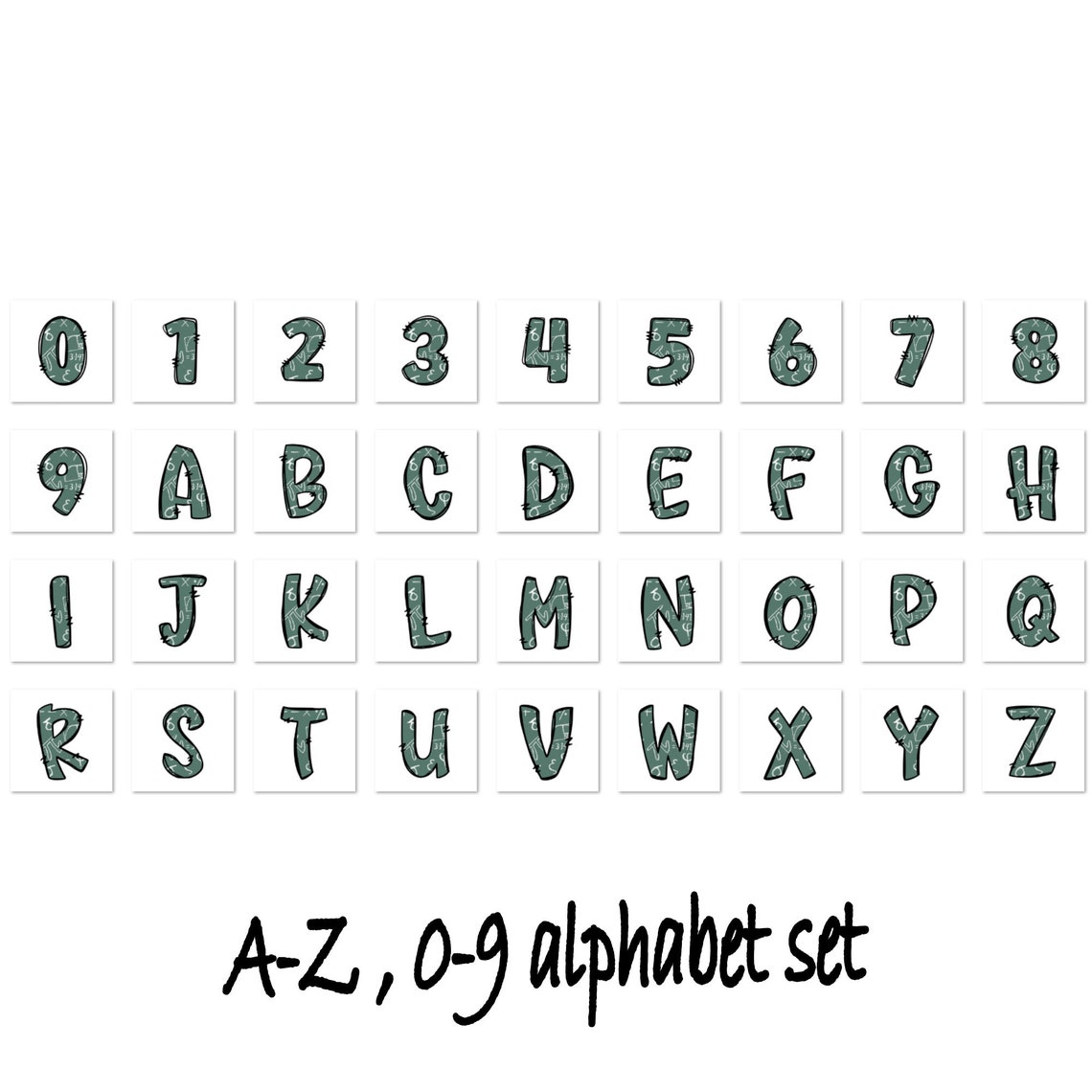 School Doodle Alphabet Bundle, School Letters, Alpha Doodle, Teacher ...