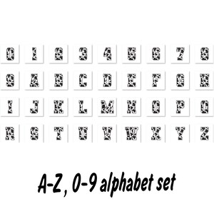 Black Cow Alphabet and Numbers ,alphabet Letters, Kids PNG File, Cow ...