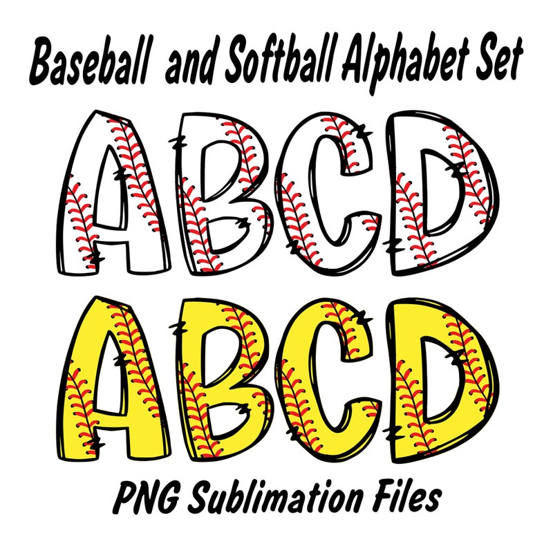 Softball Letters - Etsy