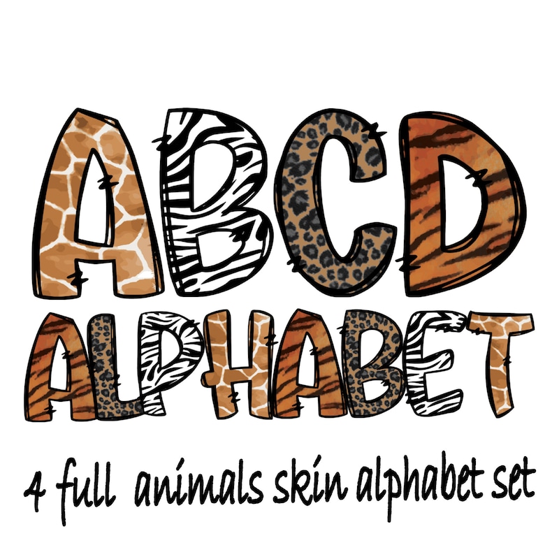 Animal Print Letters - Etsy