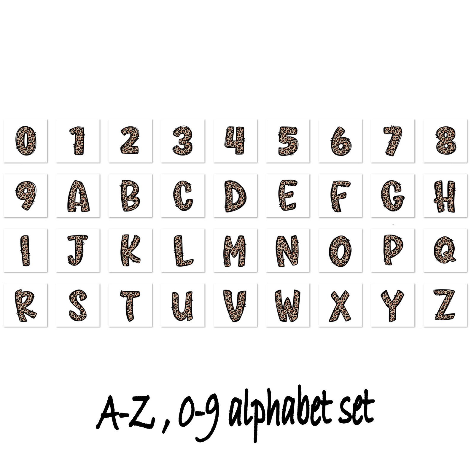 Fall Season Doodle Alphabet Bundle, Autumn PNG Letters, Numbers, A-Z ...