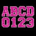 Sequin Faux Glitter Pink and Silver Alphabet Letters and Number Set ...