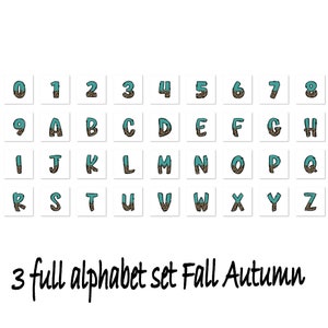 Fall Doodle Alphabet Bundle, Autumn PNG Letters, A-Z Upper Case Font ...