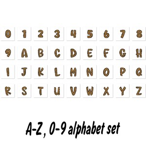 4 Set Safari Animals Skin Alphabet Doodle Letters, Bundle, Leopard ...