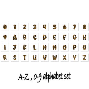 Bundle Safari Animals Skin Alphabet Doodle Letters, Leopard Print ...