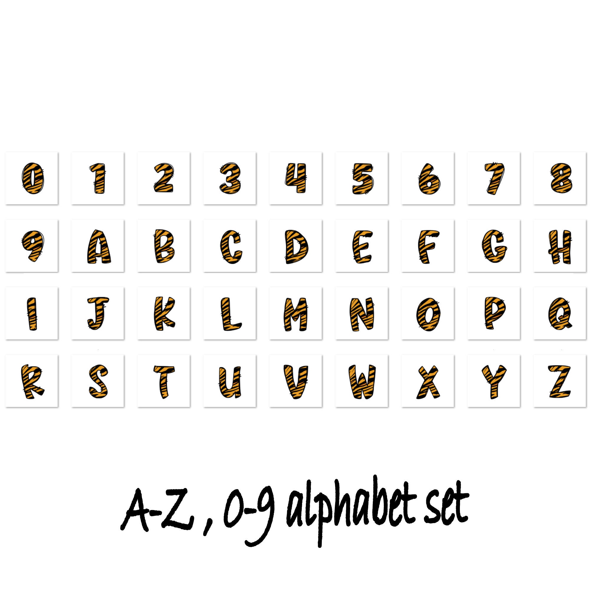 Bundle Safari Animals Skin Alphabet Doodle Letters, Leopard Print ...