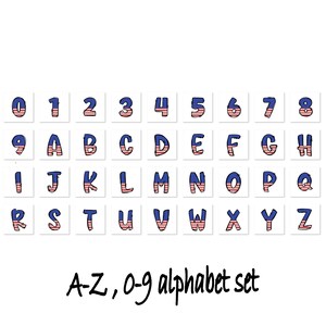 BUNDLE 7 Set Patriotic Alphabet PNG, 4th of July, Independence Day ...