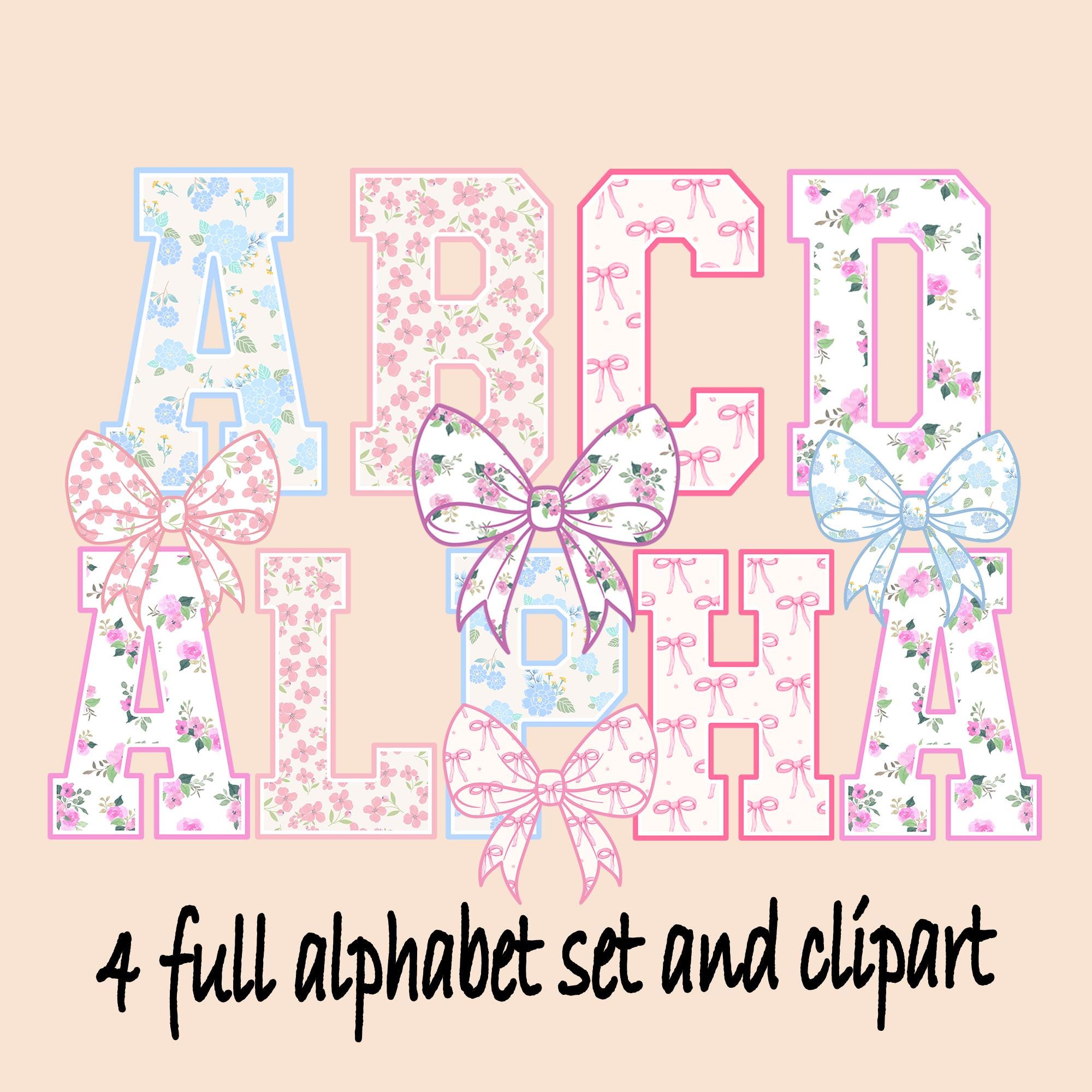 Pink Coquette Bow Alphabet and Numbers, Mama Coquette PNG Alphabet ...