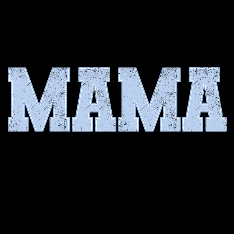 Light Blue Alphabet and Numbers ,retro Alphabet Letters, PNG File, Mama ...
