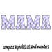 Pastel Purple Checkered Alphabet and Checkered Numbers ,kids Alphabet ...